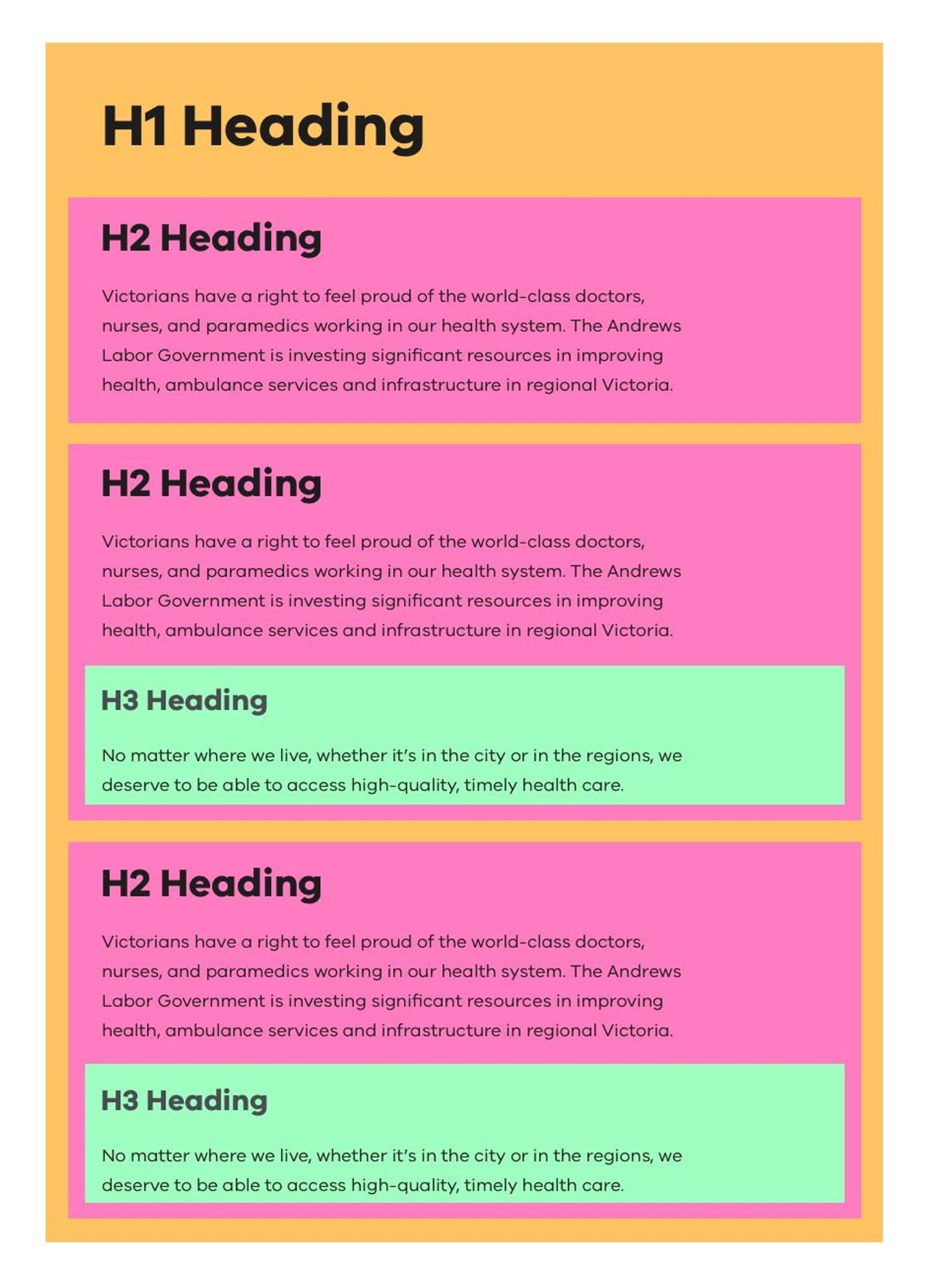 Typography and accessible colour - digital guides | vic.gov.au