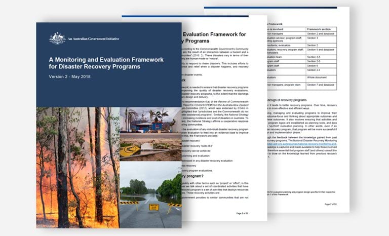 National Monitoring and Evaluation Framework for Disaster Recovery ...