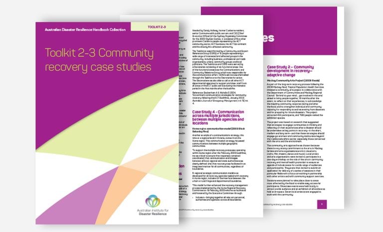 Community Recovery Handbook - Toolkit 2-3: Community Recovery Case ...