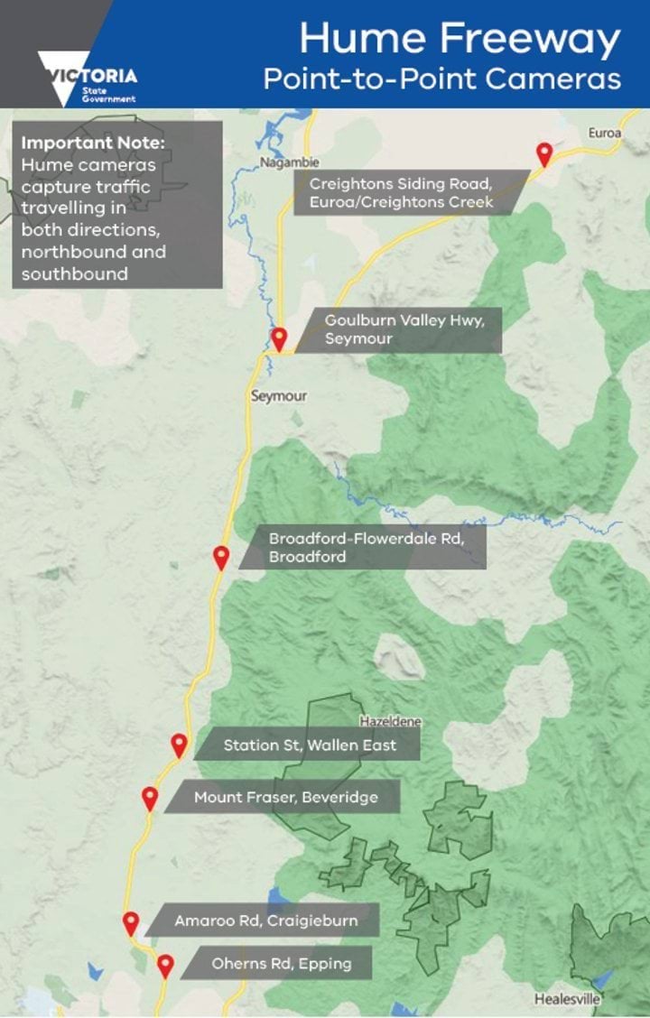 Road safety camera system locations | vic.gov.au