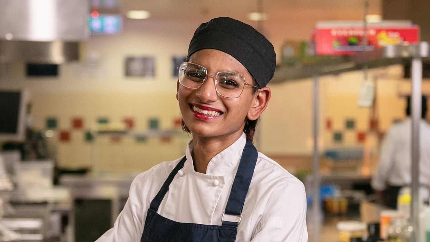 Leela savours success as a junior sous chef | vic.gov.au